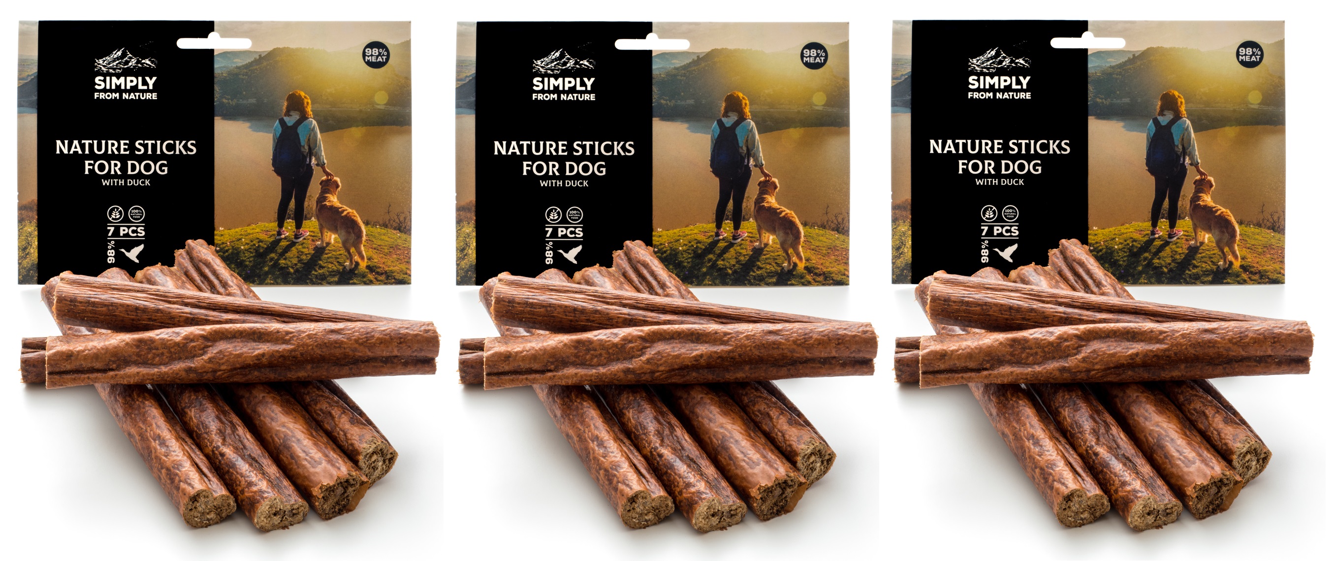 SIMPLY FROM NATURE Natūralūs anties mėsos cigarai 3 x 7 vnt ...