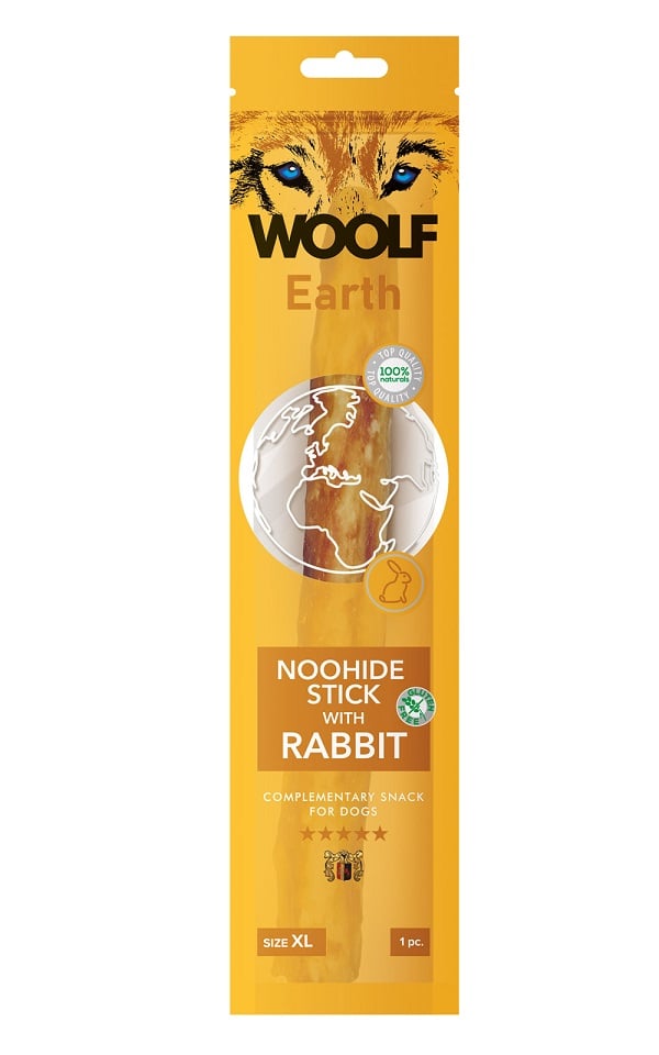 WOOLF Earth Noohide Stick with Rabbit XL 85g triušio lazda parduotuvėje ...