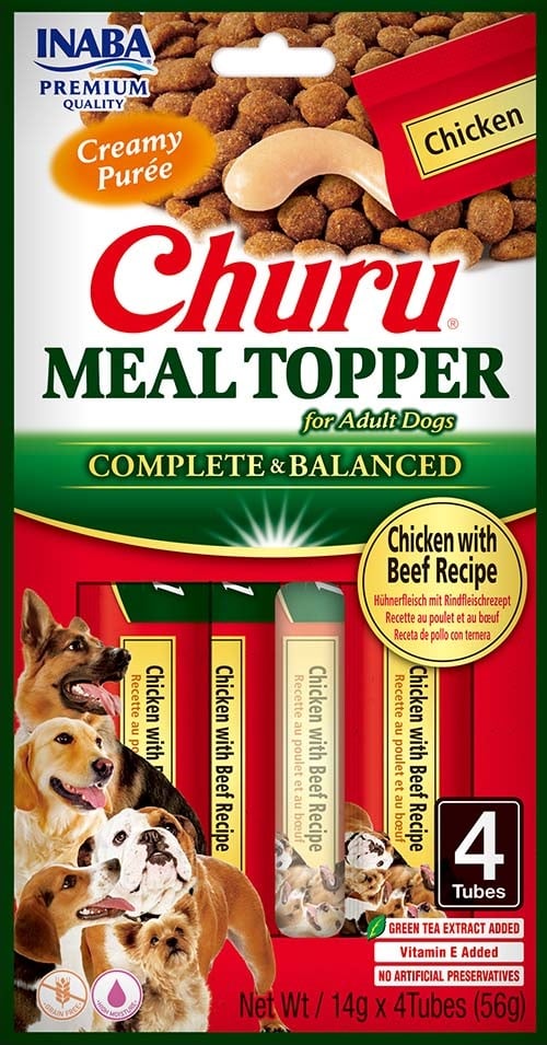 INABA Dog Meal Topper Chicken Beef 4x14 g kreminis vištienos ir ...