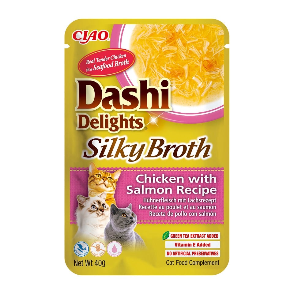 INABA Cat Dashi Delights Silky Broth Vištiena ir lašiša 40g ...
