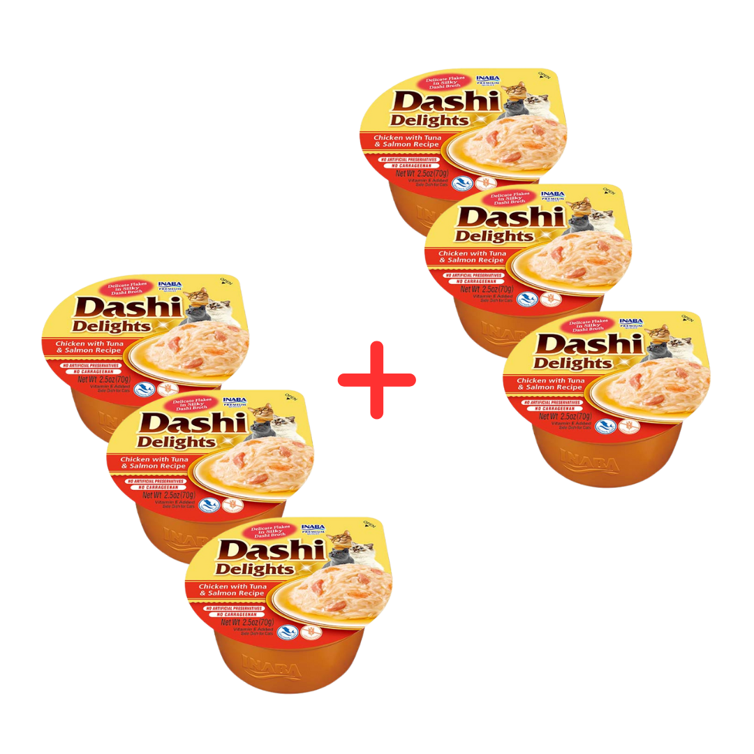 INABA Cat Dashi Delights Vištiena, tunas ir lašiša 6x70 g