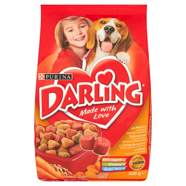 Sausas šunų maistas DARLING z drobiem i dodatkiem wyselekcjonowanych ...