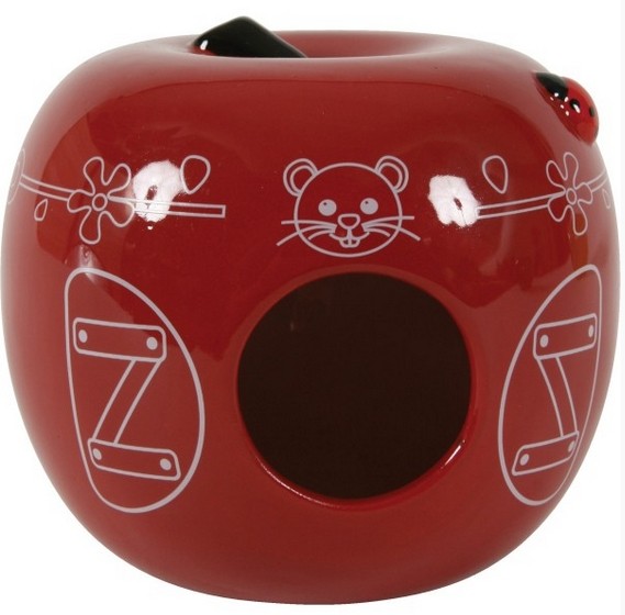 Zolux keramikinis namelis-obuolys raudonas | Fera.lt