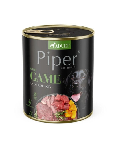 PIPER su elniena ir moliūgais 800g drėgno šunų ėdalo parduotuvėje Fera ...