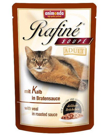 Šlapias kačių maistas ANIMONDA Rafine soupe adult cielęcina w sosie ...