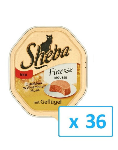 Šlapias kačių maistas SHEBA drůběž mousse 85g x36 - kainos ir ...